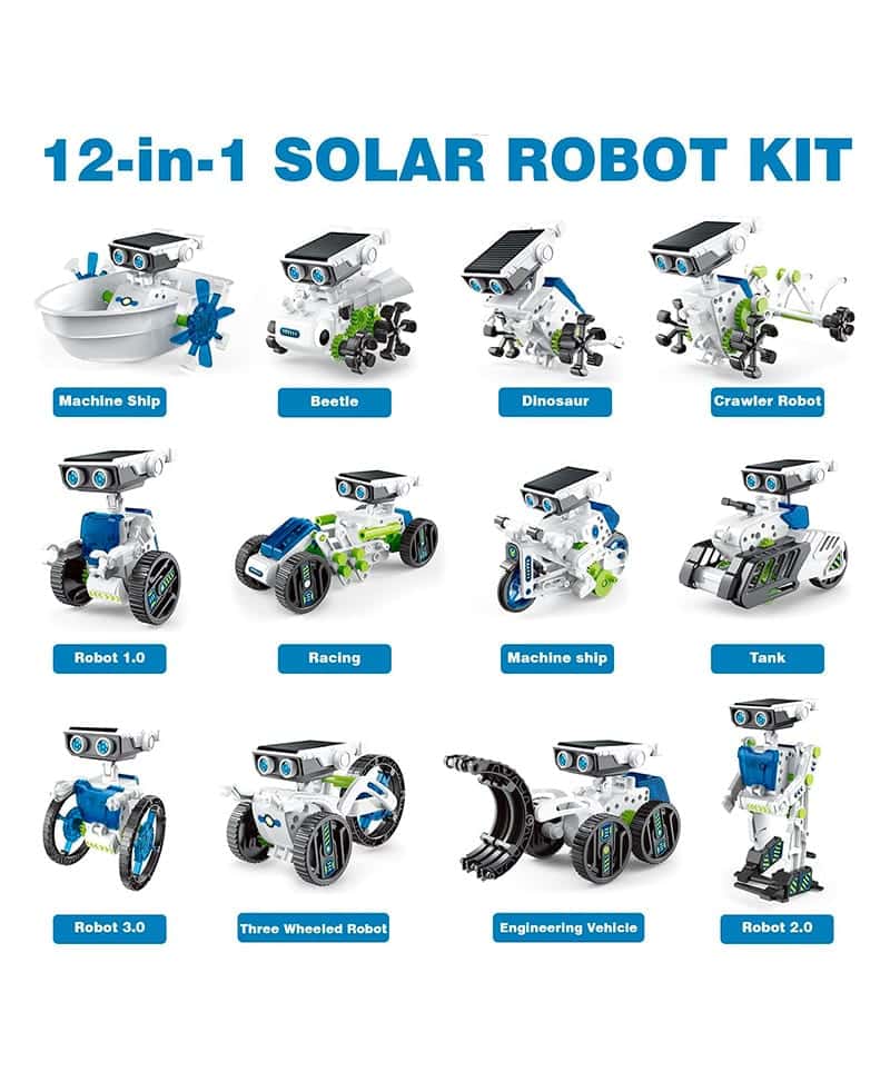 Robot Solar Educacional 12 en 1 para niños | Merovikingo